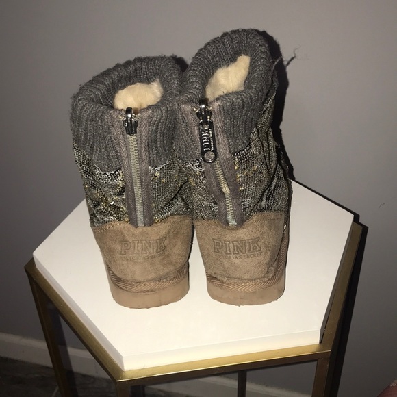 PINK Victoria's Secret | Shoes | Bling Pink Boots Can Change Silver Or ...
